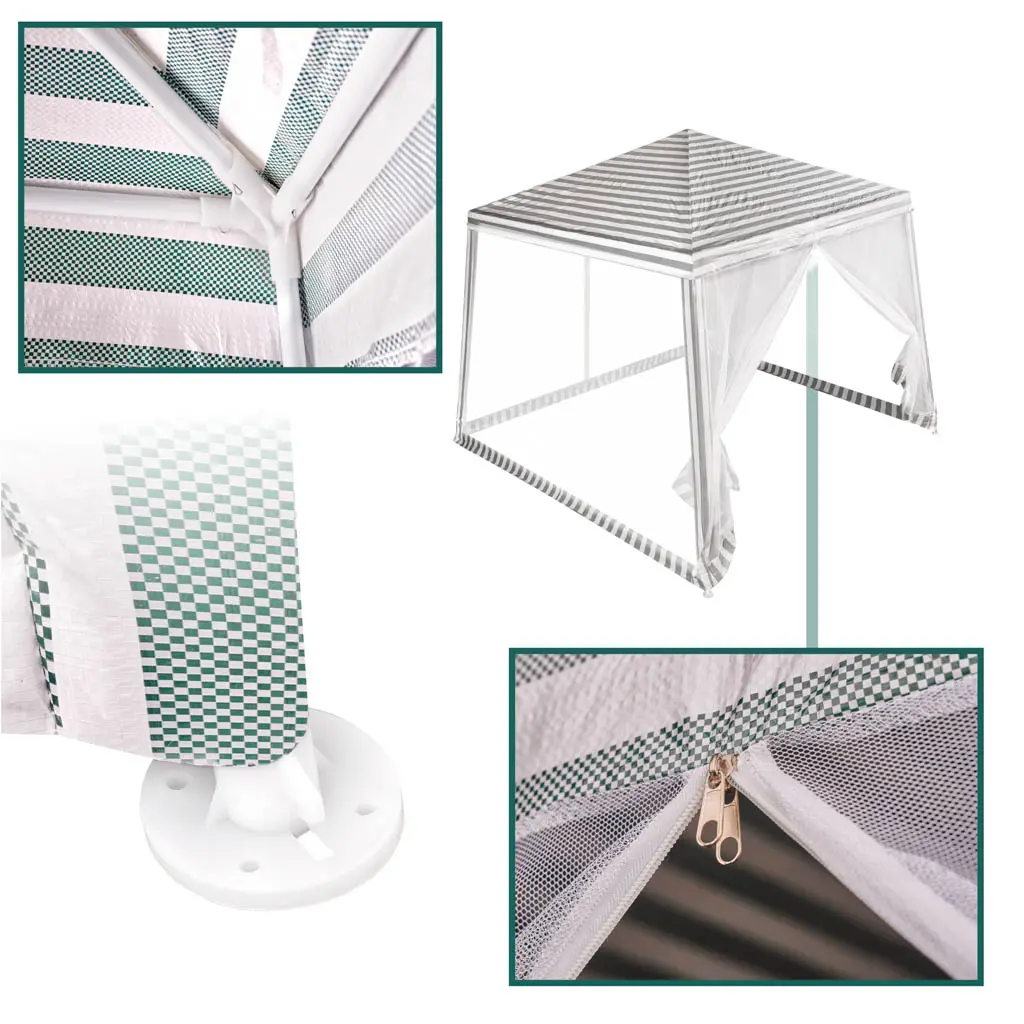 Telts dārza ballīšu paviljons komerciāla lapene balta 2.4X2.4m ...